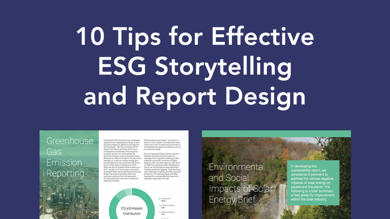 10 Tips for Effective ESG Storytelling and Report Design